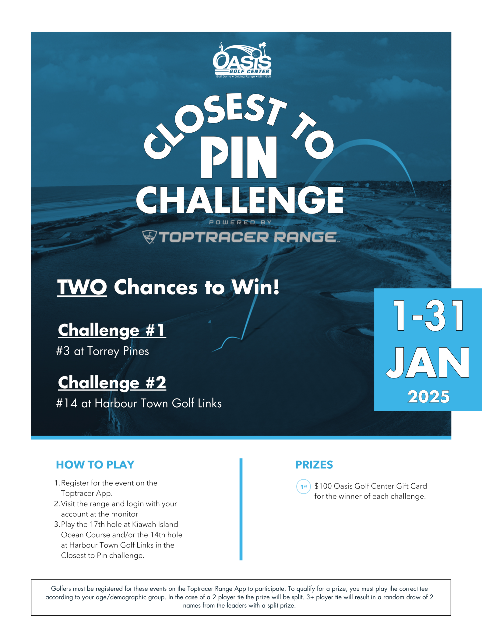 Closest To Pin Challenge January 2025 – Oasis Golf Center